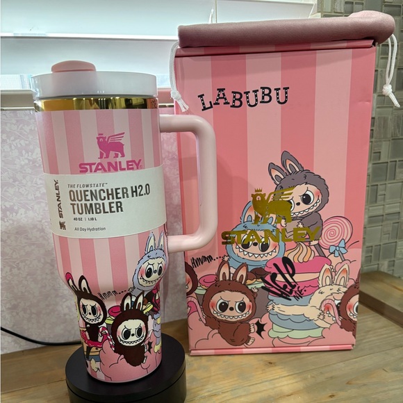 Stanley | Other | Labubu Stanley Soft Pink Drawstring Bag With Labubu ...